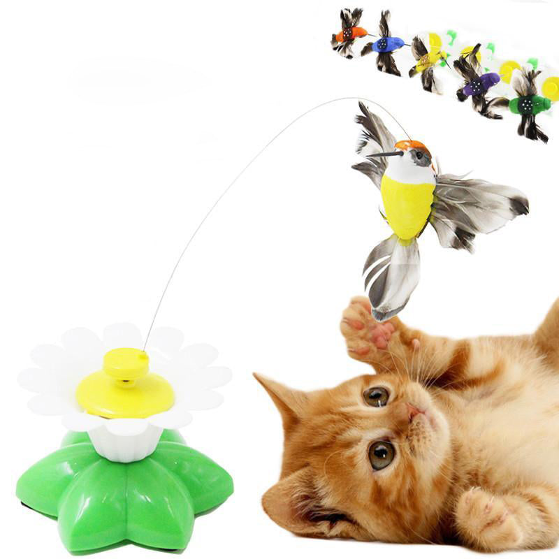 Interactive Chirping Flapping Wings Simulation Flying Bird Cat Toy For ...